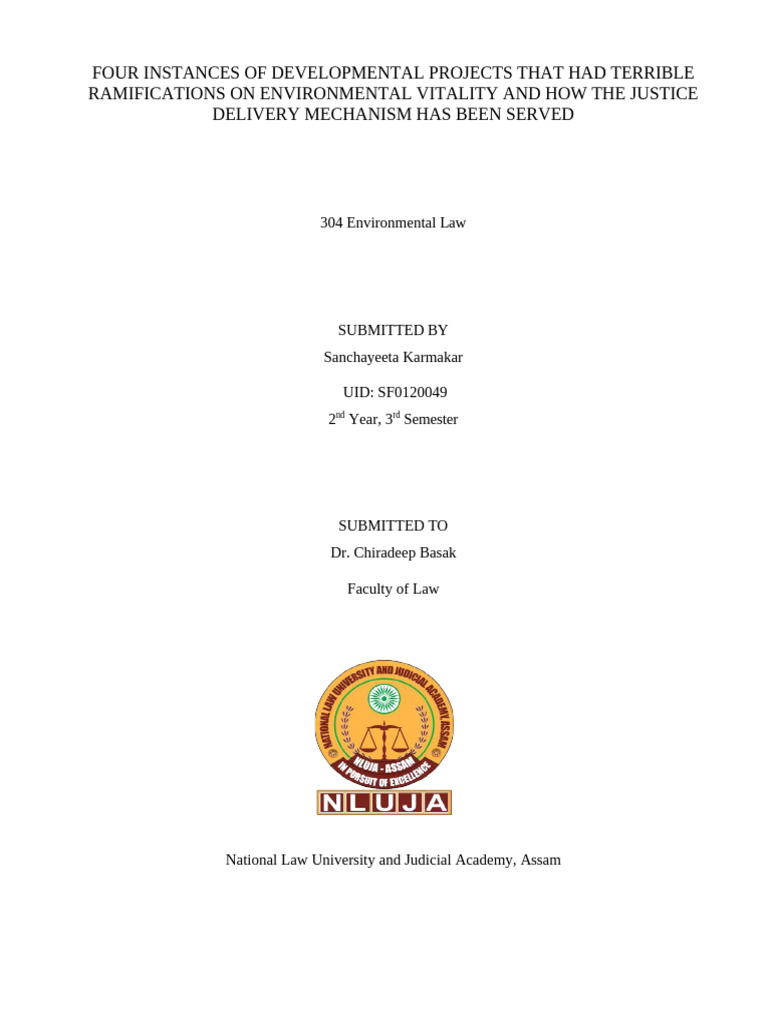 Environmental Law Assignment Sans | PDF | Nature | Natural Environment