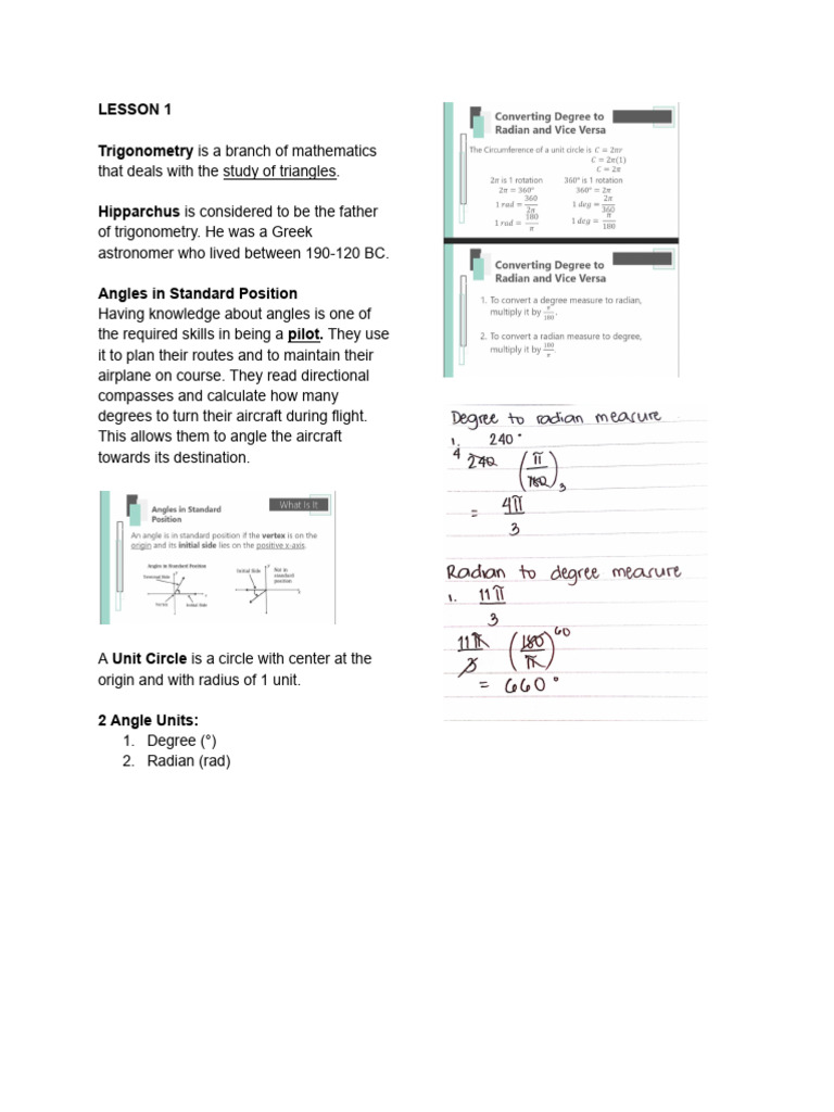 Pre-Calculus | PDF | Angle | Cartesian Coordinate System