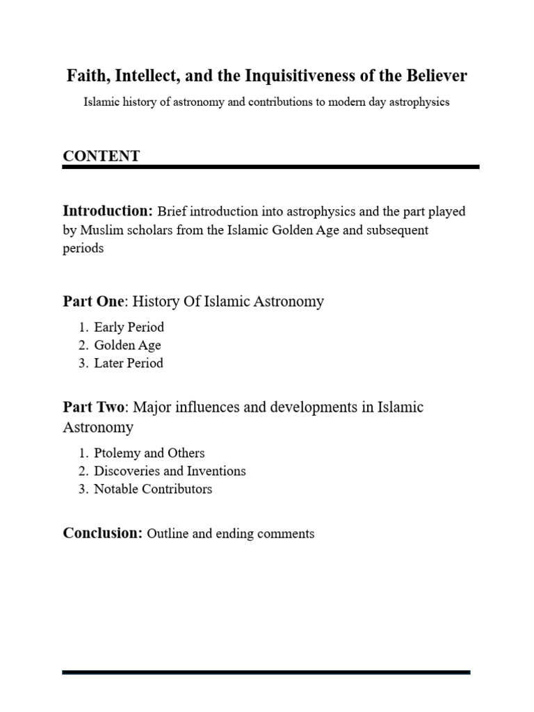 Islamic Astronomy's Impact on Astrophysics | PDF | Ptolemy | Astronomy