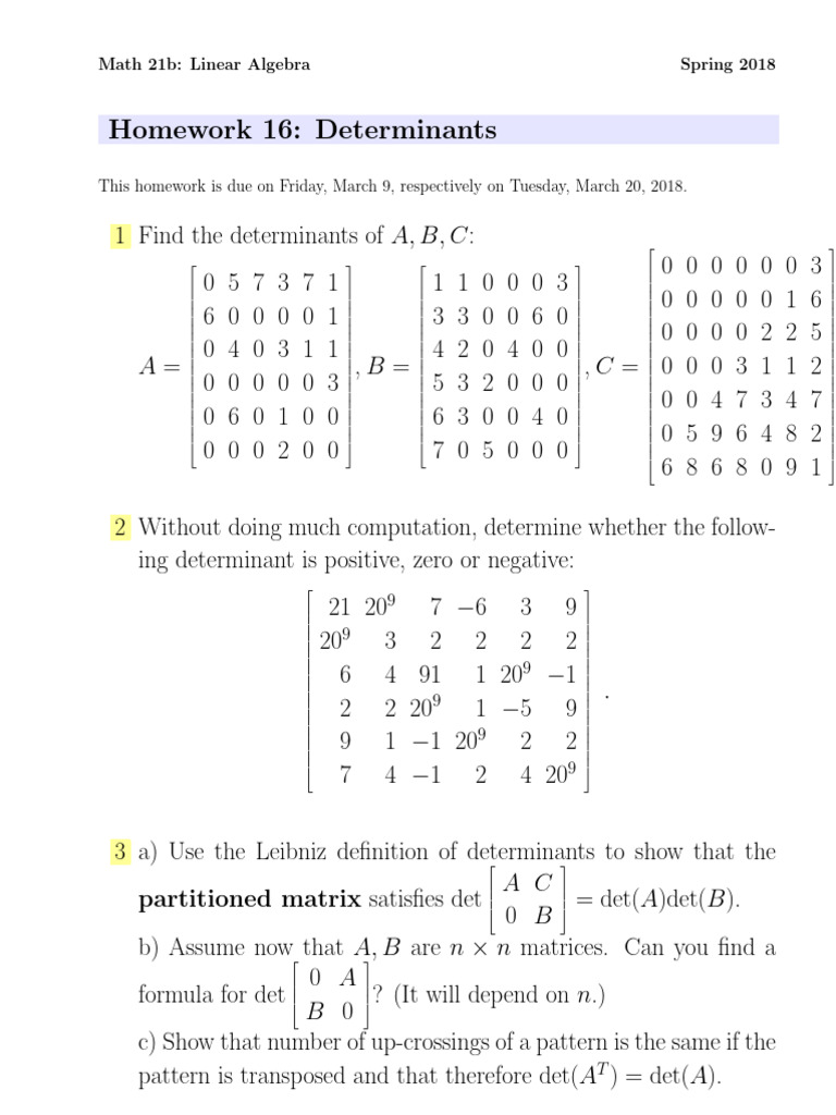 hw16 | PDF | Determinant | Matrix (Mathematics)