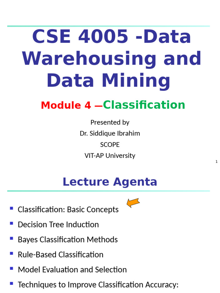 19-Introduction Classification Algorithm-18-09-2024 | PDF | Sensitivity And Specificity | Cross ...