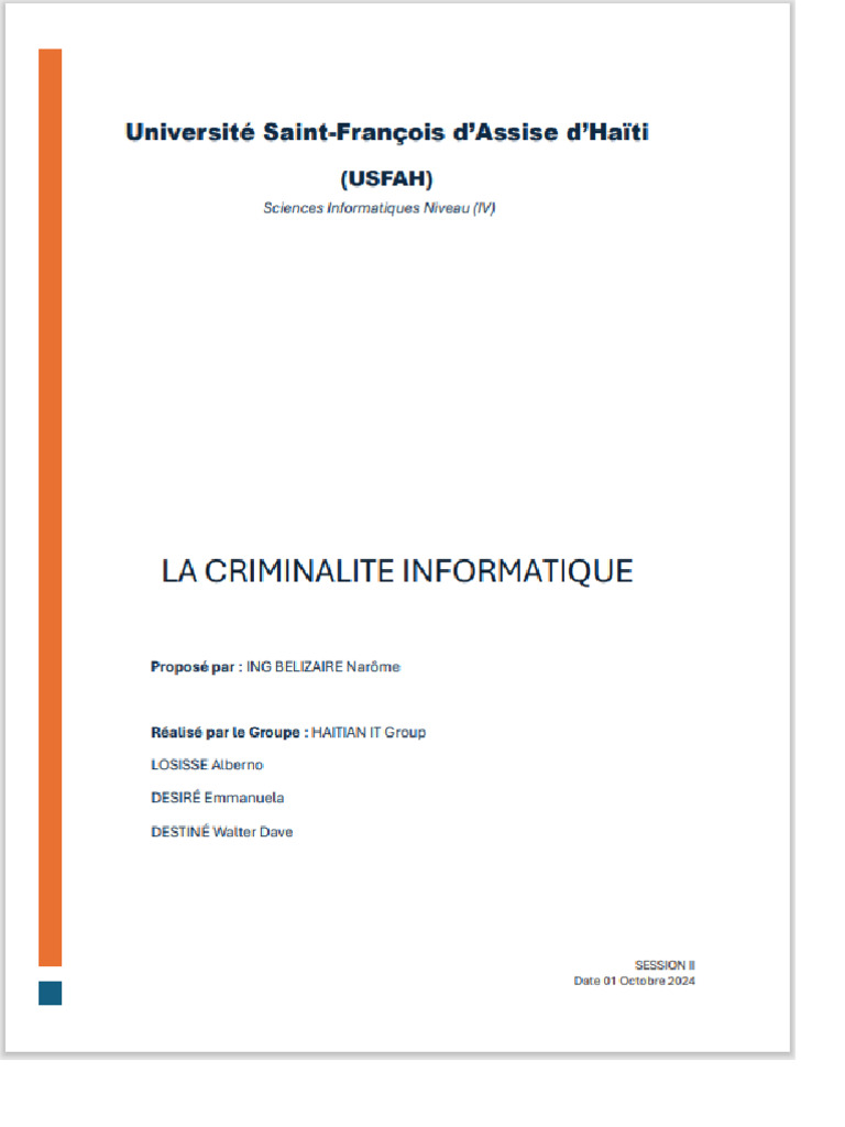 Criminalité Informatique Cover | PDF