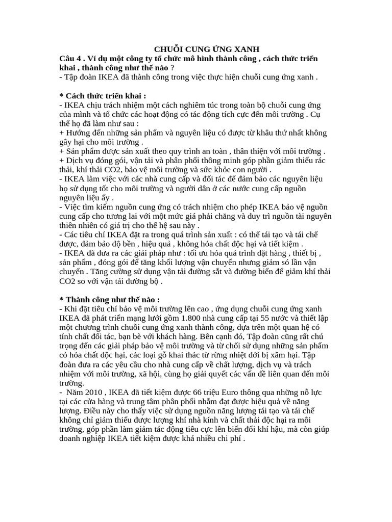 Câu 4 - Chu I Cung NG Xanh | PDF