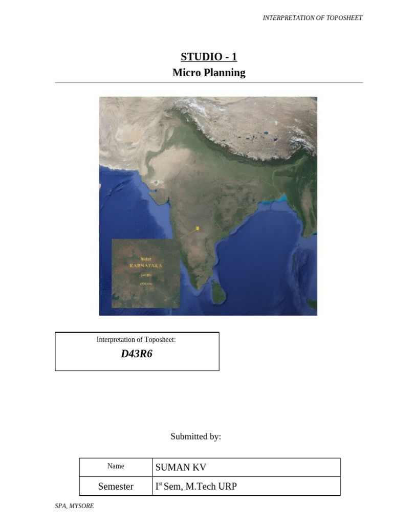 Topo sheet report (2) | PDF | Topography | Map