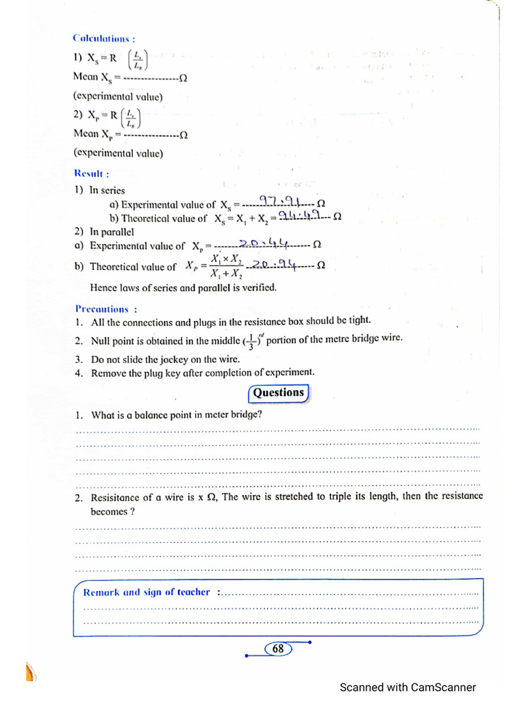 XII Phy Practicals - II | PDF