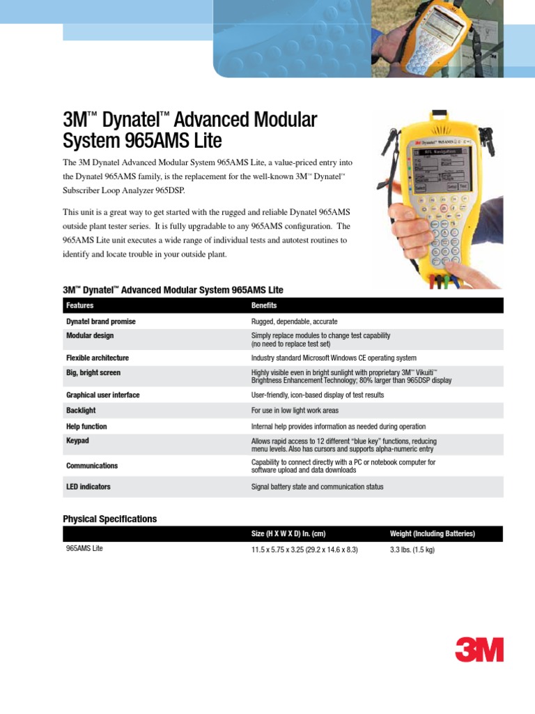 3M Dynatel 965AMS Lite | PDF | Graphical User Interfaces | Personal ...