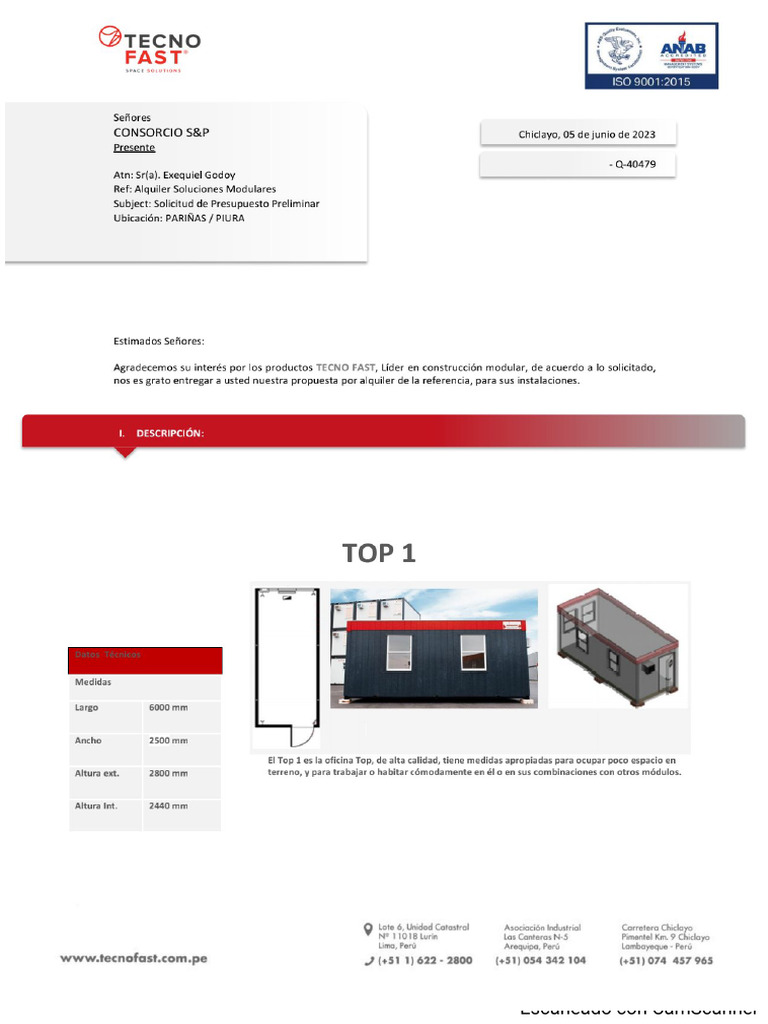Tecno Fast Servicios Higenicos 05.06.23 | PDF