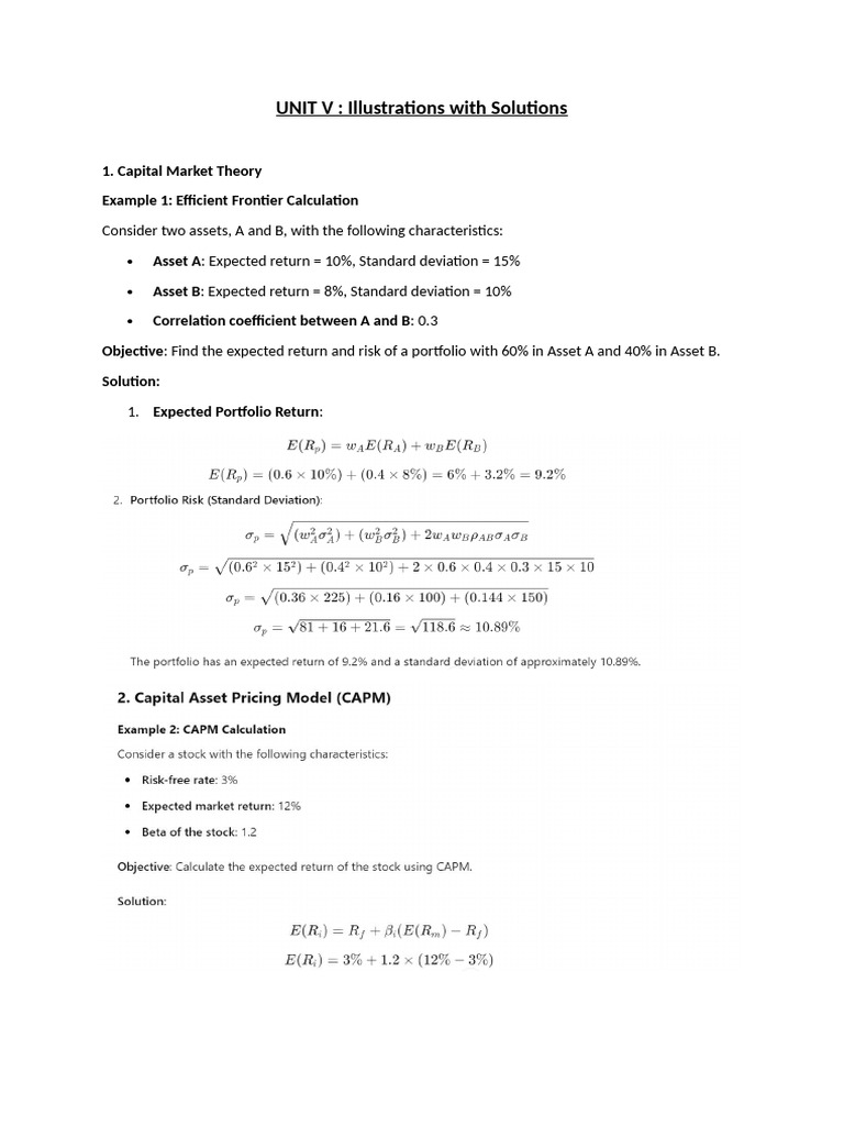 UNIT V Illustrations With Solution | PDF