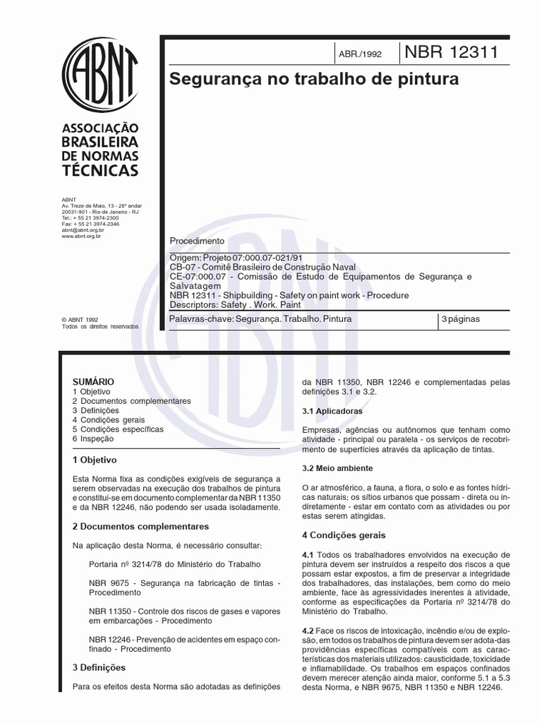 Abnt NBR 12311 | PDF | Tinta