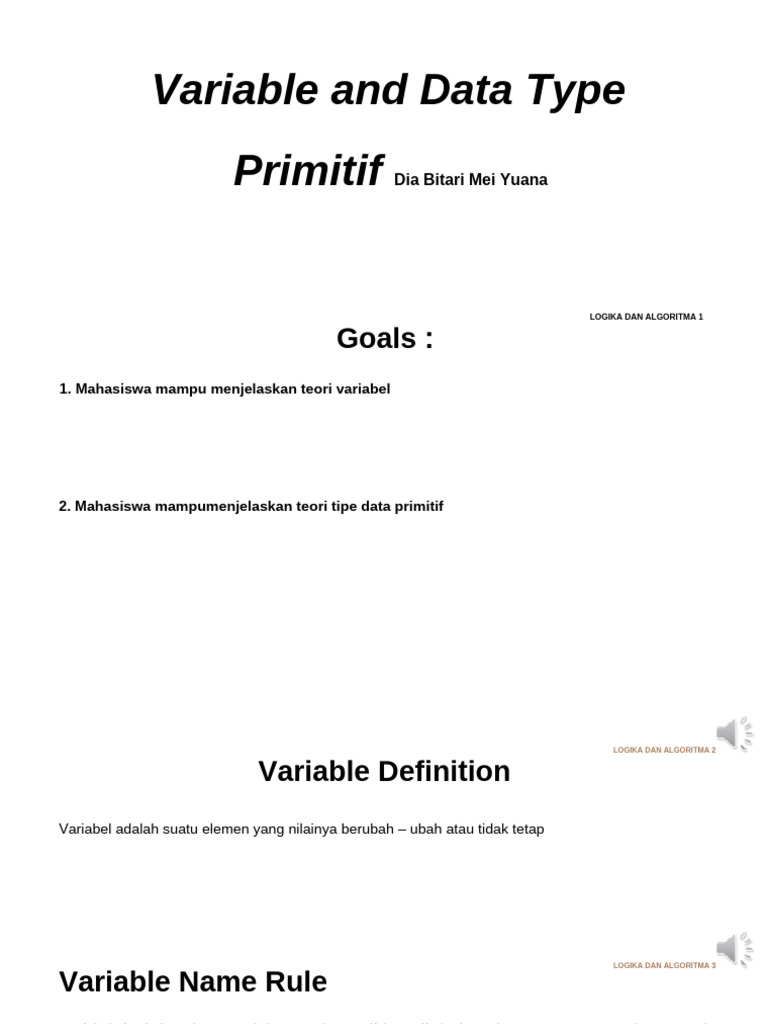TM 3 - Variabel Dan Tipe Data Primitif Int | PDF