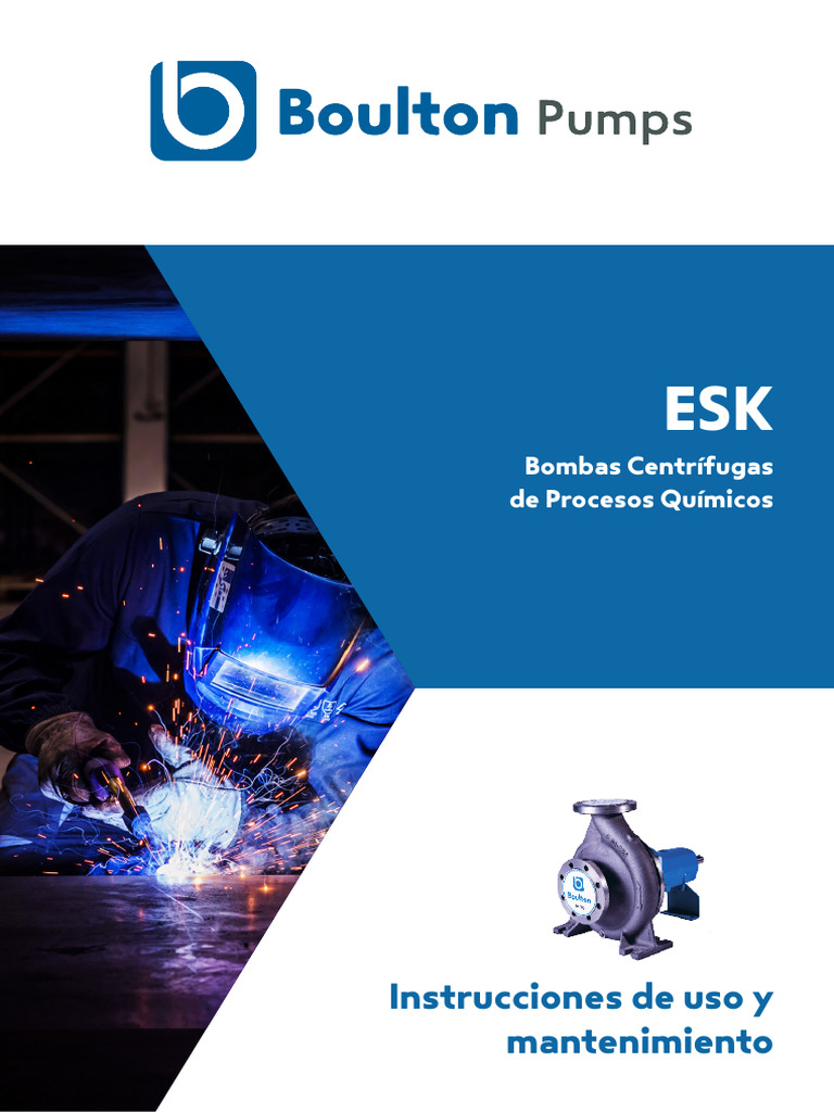 Esk Instrucciones de Uso y Mantenimiento | PDF | Rodamiento (Mecánico) | Bomba