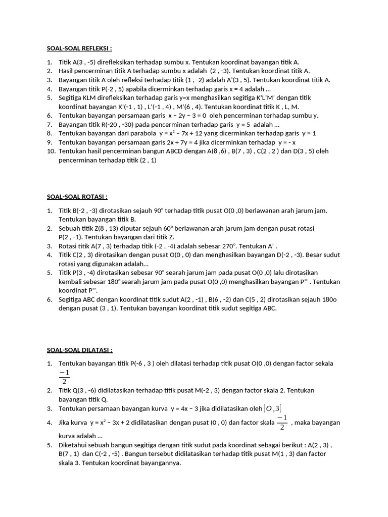 TRANSFORMASI MATRIKS | PDF