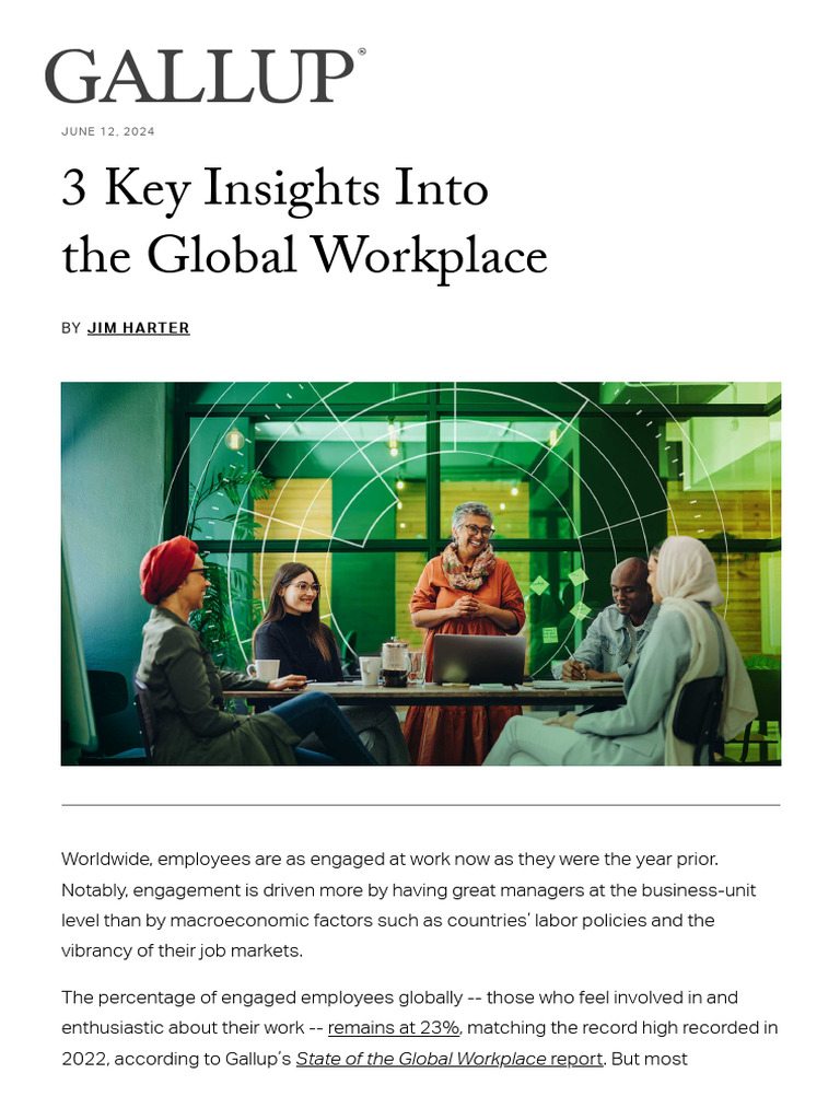 3 Key Insights Into The Global Workplace | PDF | Employment | Labour ...
