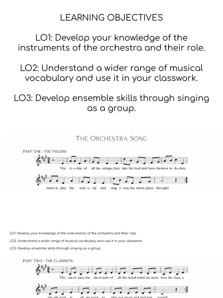 Orchestra Lesson 1 | PDF