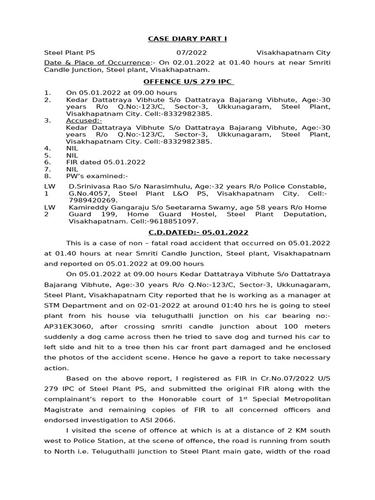 07-2022 Us 279 IPC CS | PDF | Police | Bail