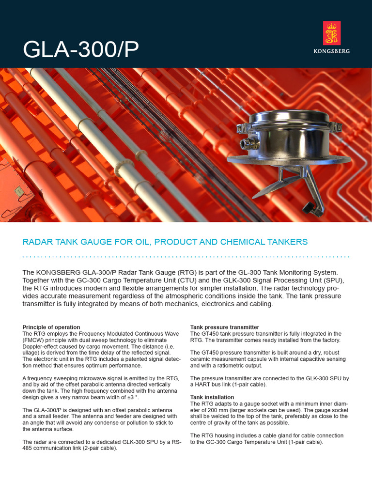 GLA 300P | PDF | Pressure Measurement | Radar