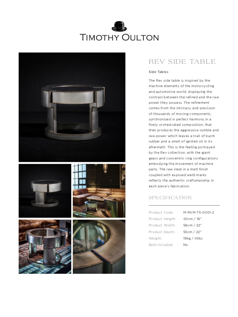 11423-tables-side-tables-rev-side-table-tear-sheet 2 | PDF