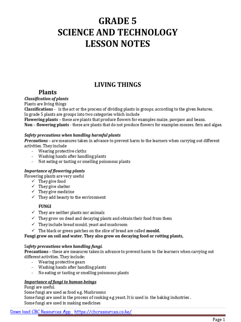 Grade 5 Science: Living Things Overview | PDF | Common Cold | Influenza