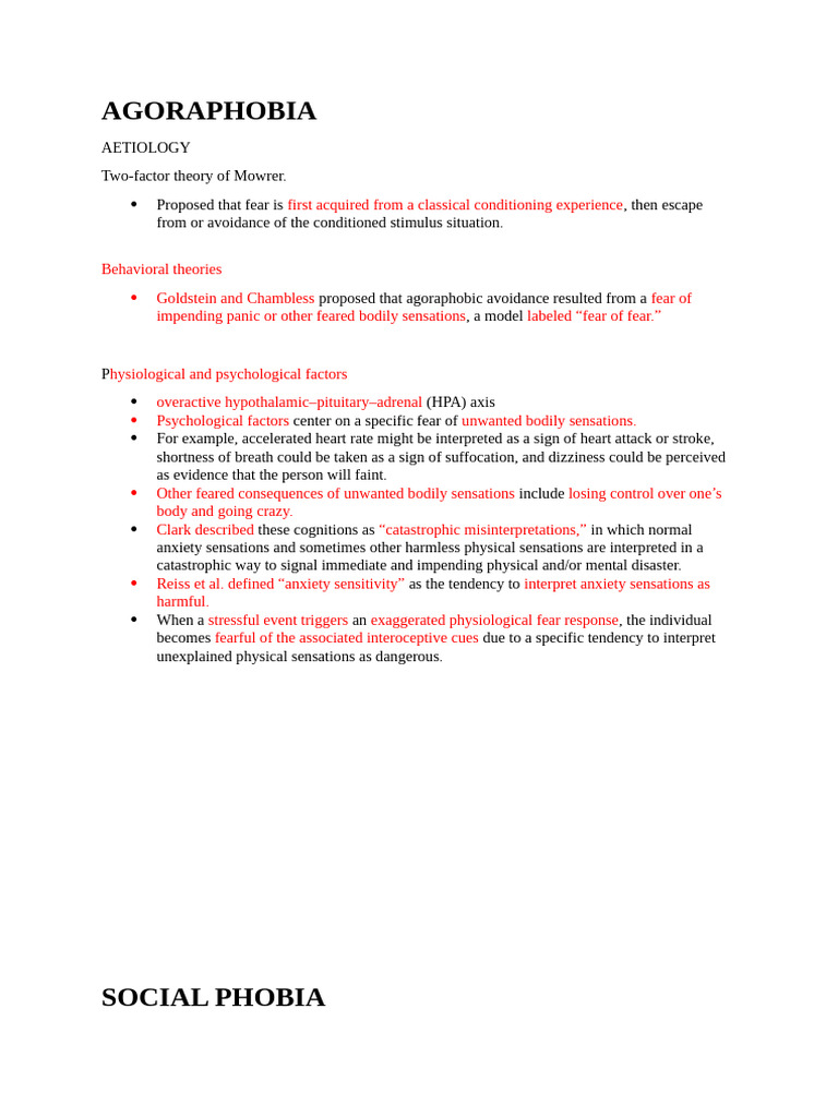 Agoraphobia | PDF | Phobia | Fear