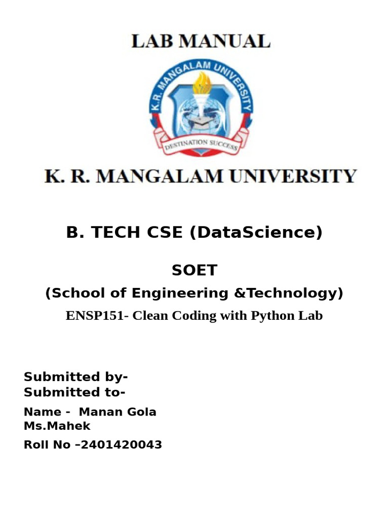 Sample lab manual file[1] | PDF