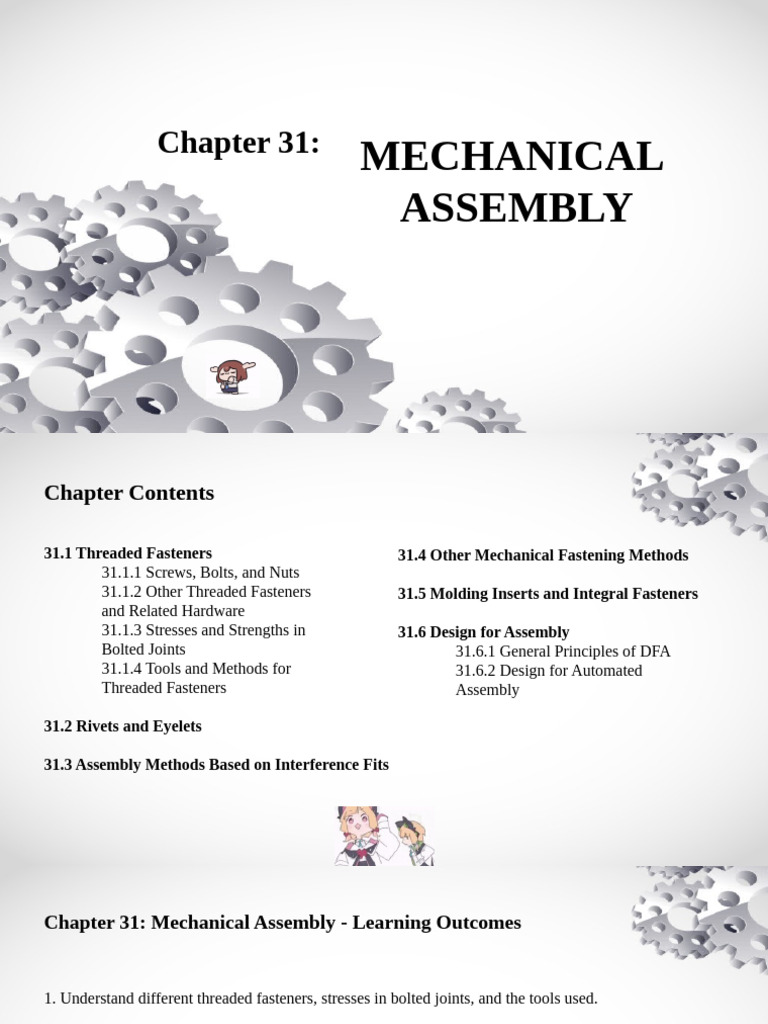 MECHANICAL Assembly | PDF | Screw | Rivet