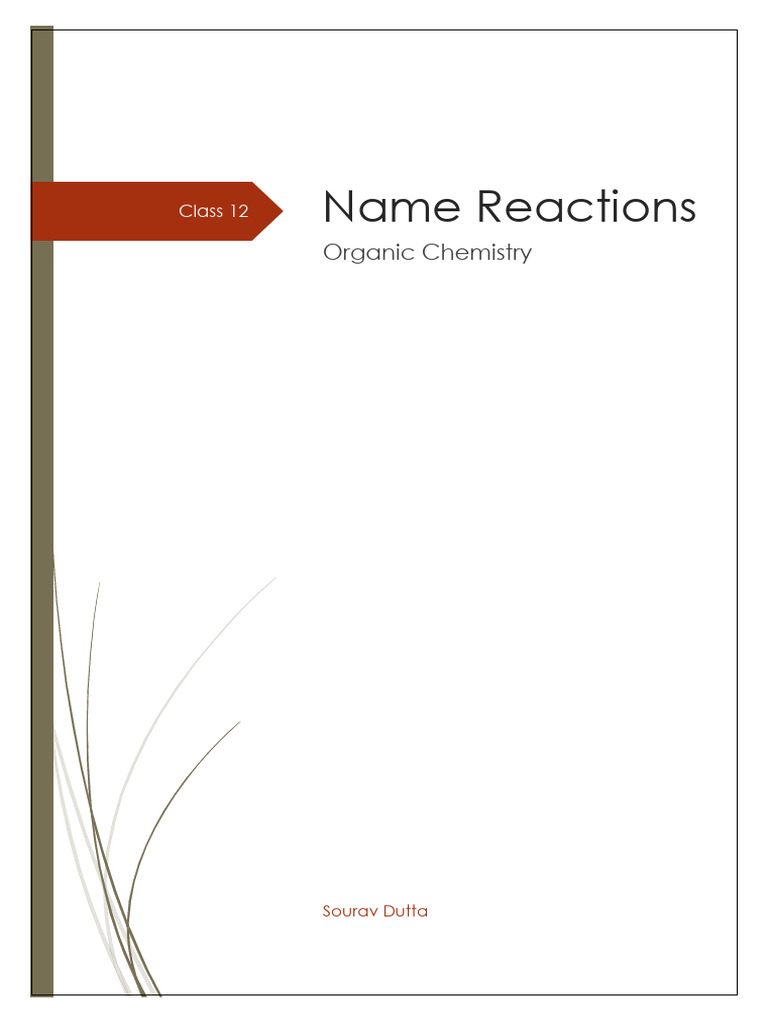 Organic Chemistry Name Reaction Class 12 Isc | PDF | Amine | Chemical ...