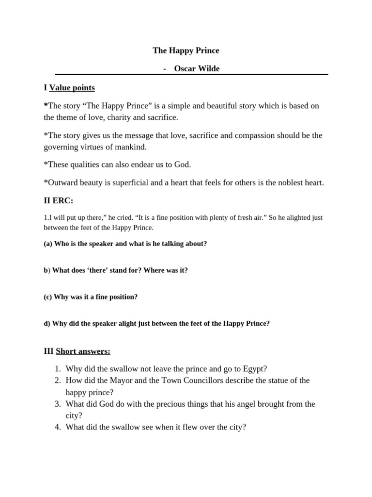 The Happy Prince | PDF