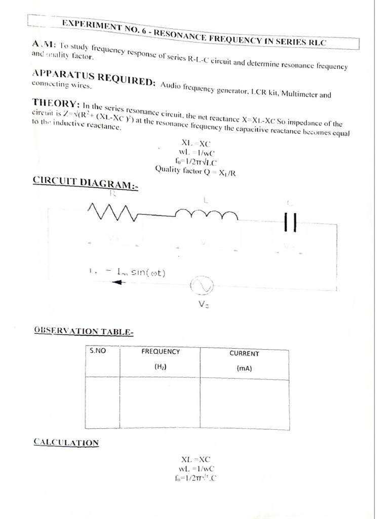 Electrical Experiment 6 | PDF