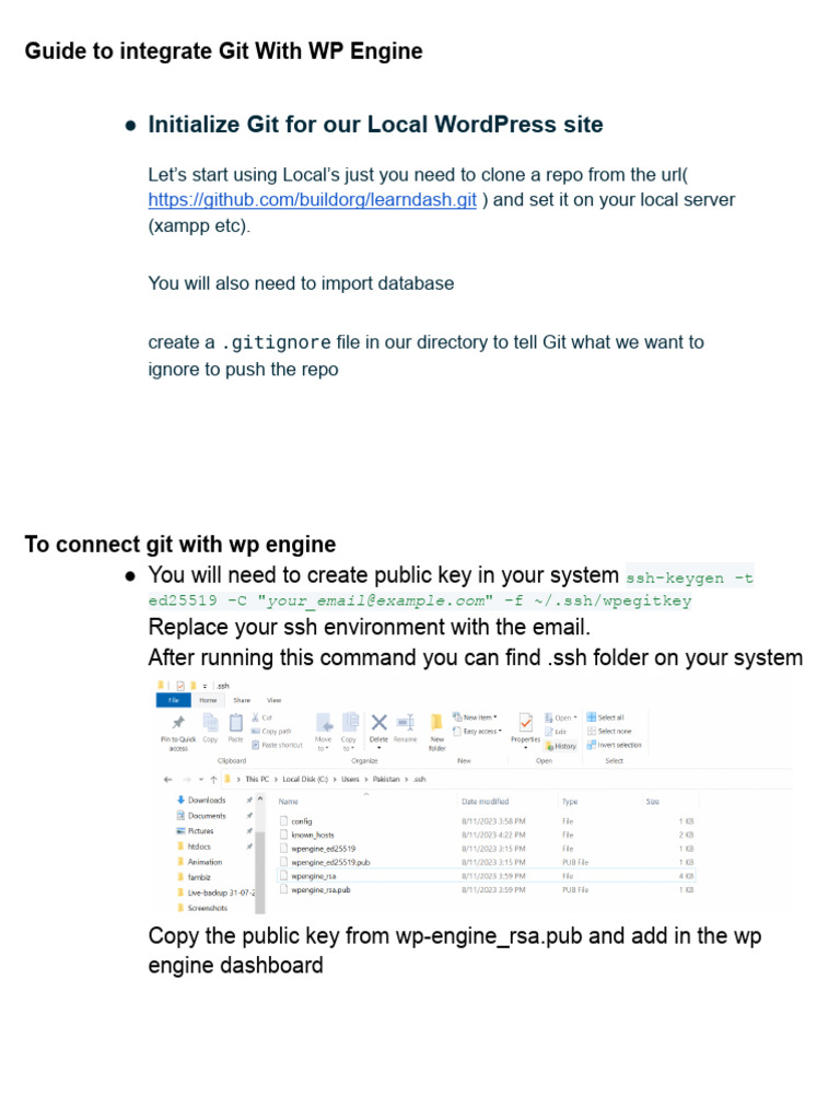 FamBiz - Integration With WP Engine and Git | PDF
