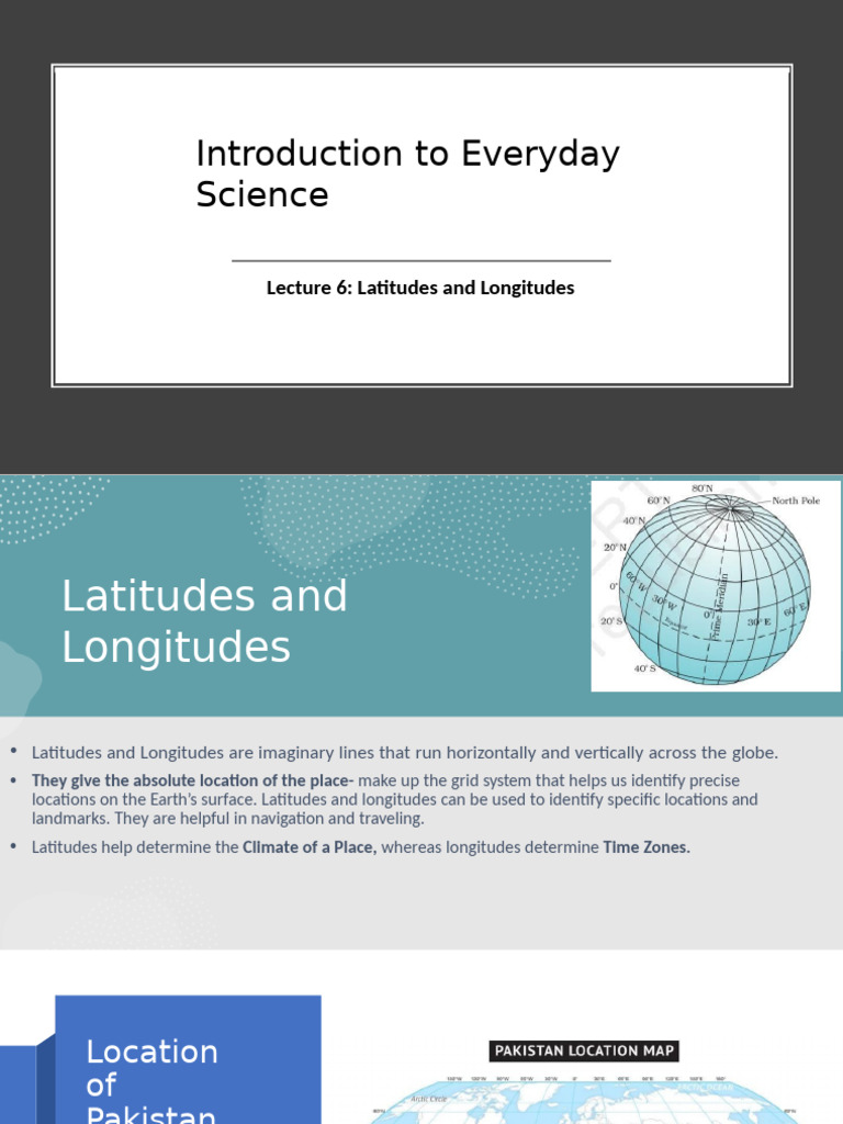 LEC 6 Latitudes and Longitudes | PDF | Tropics | Temperate Climate