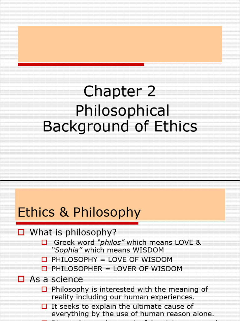 Philosophical Background of B.E | PDF | Id | Morality