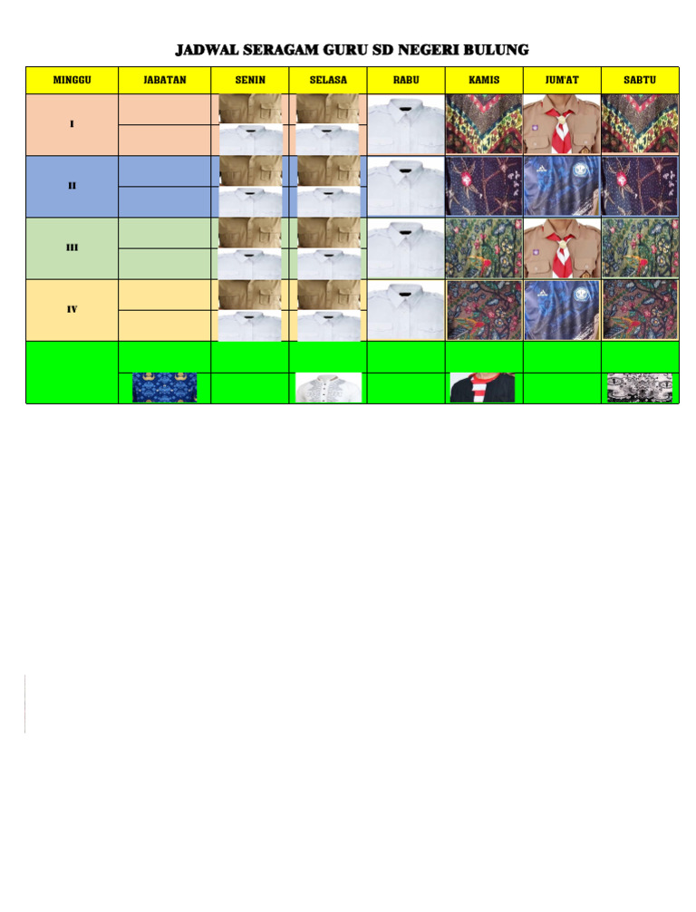 REVISI_JADWAL SERAGAM GURU | PDF