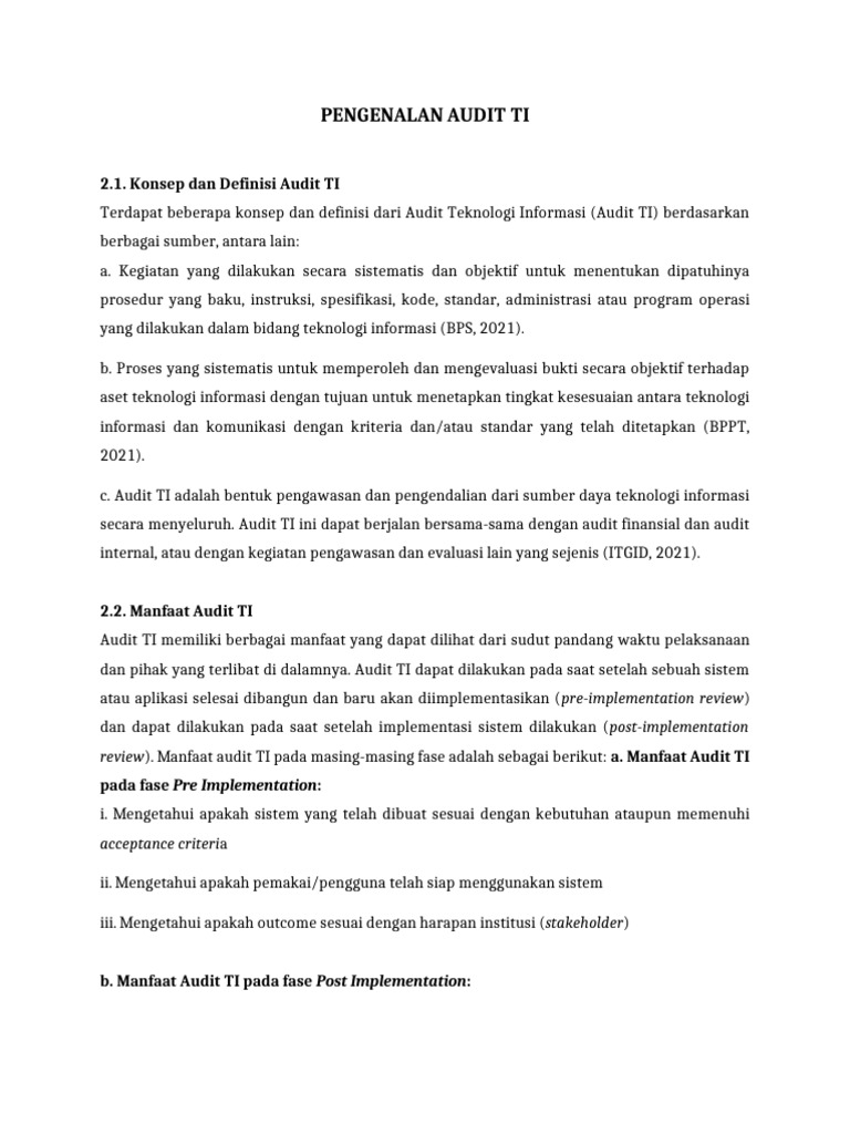 PENGENALAN AUDIT | PDF