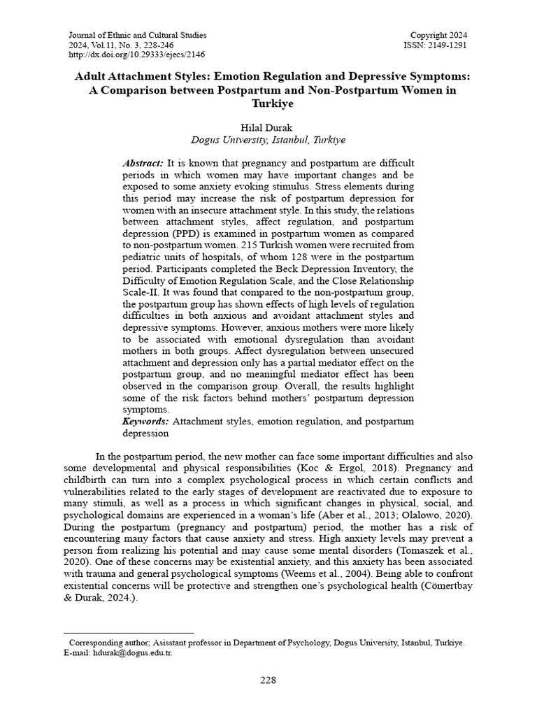 Adult Attachement Styles | PDF | Attachment Theory | Emotional Self ...