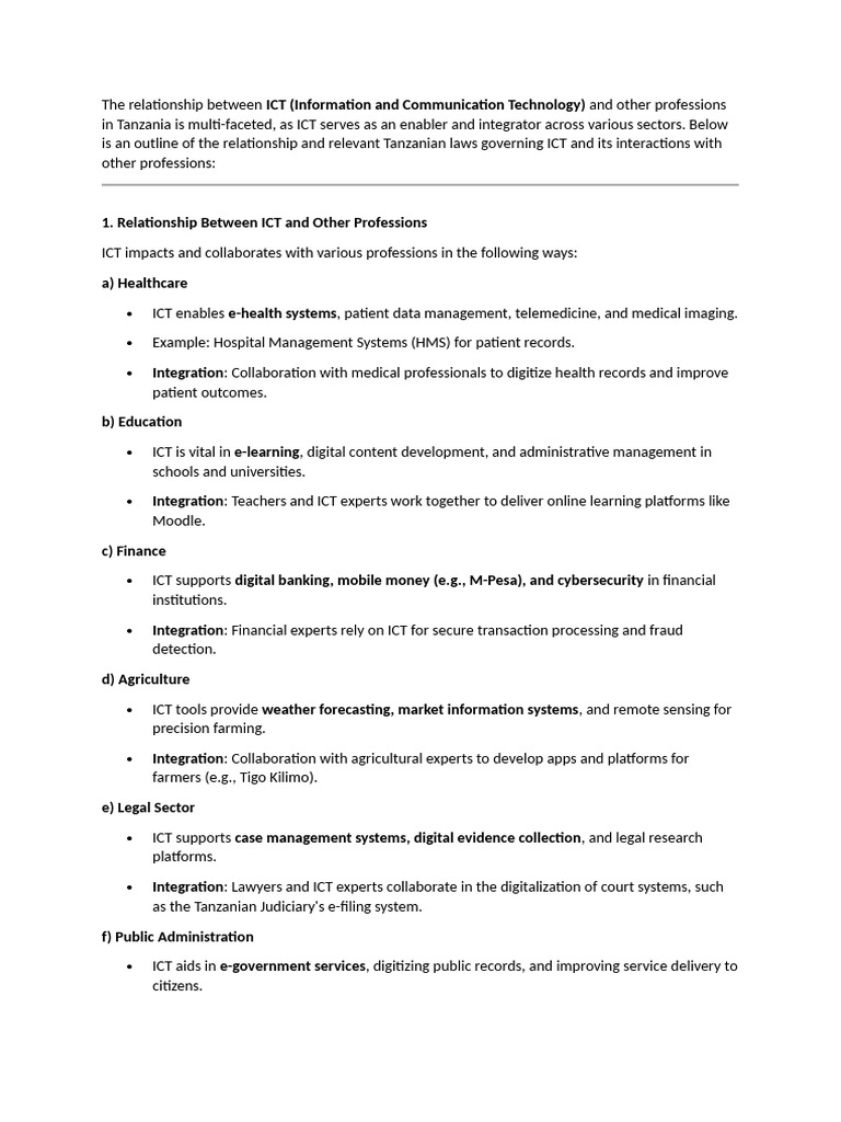 The Relationship Between ICT | PDF | Information And Communications ...