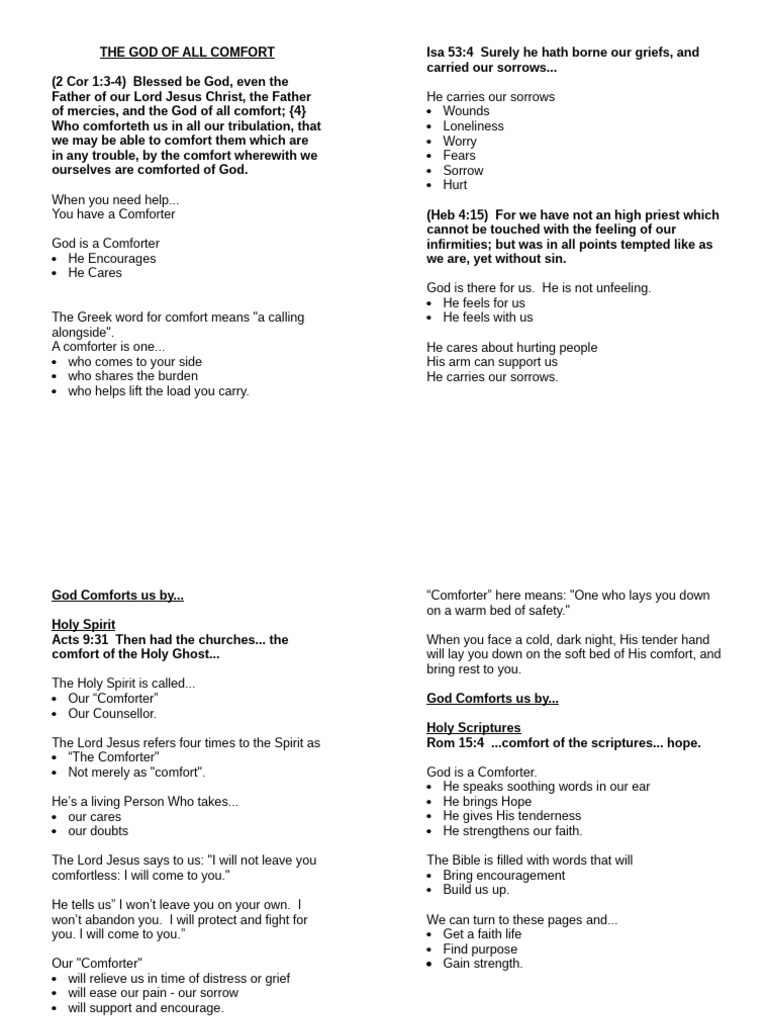 194-The God of All Comfort | PDF | Jesus | Religious Belief And Doctrine
