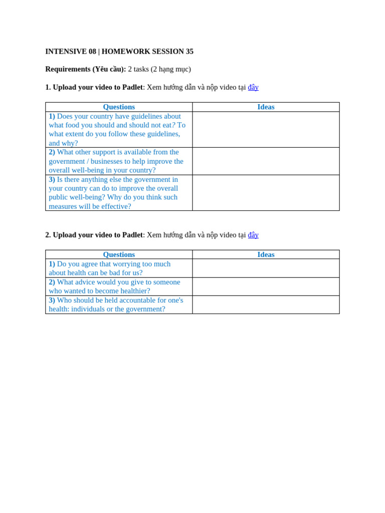 Intensive 08 - Homework Session 35 | PDF