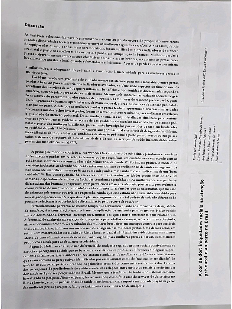 A cor da dor artigo | PDF