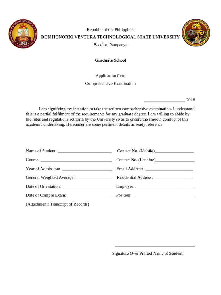 Compre Application Form | PDF