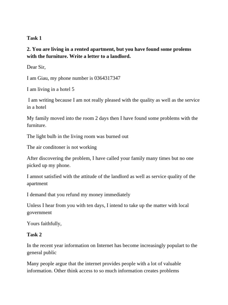 Pham Thi Ngoc Giau - 7C - Letter of Complaint | PDF