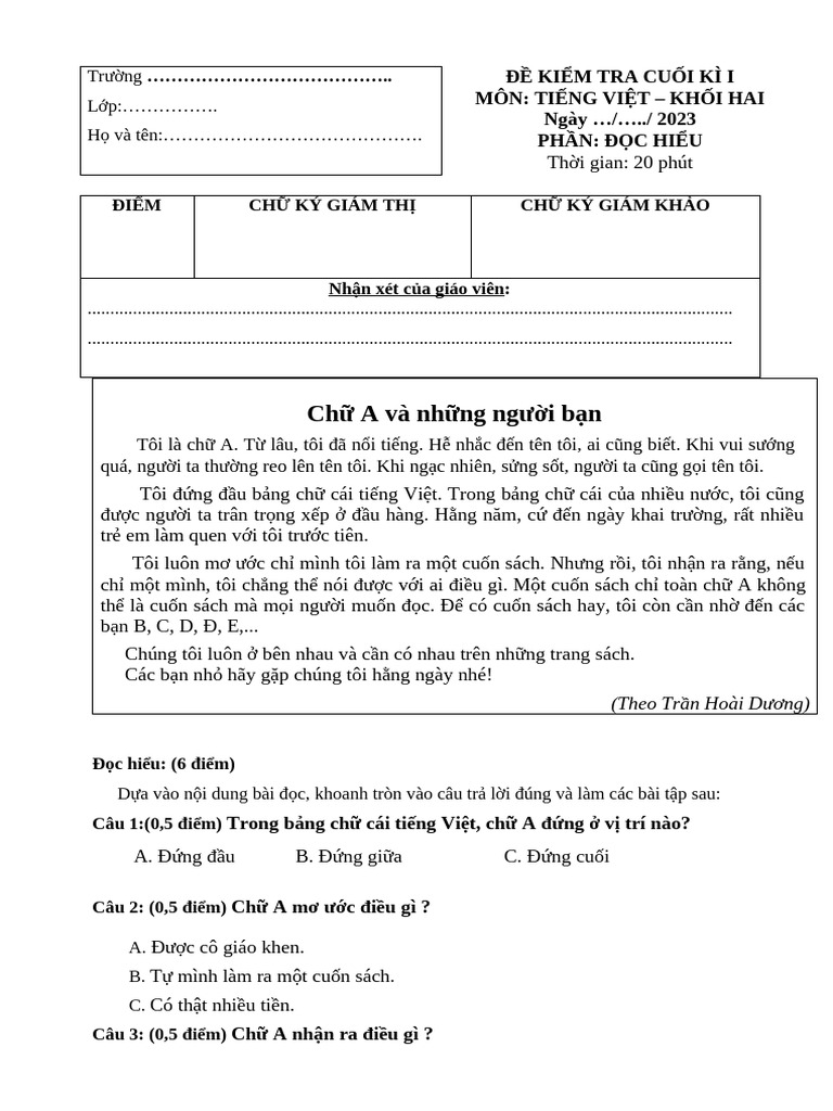 k2 - de Doc Hieu Hki - 23-24 1 | PDF