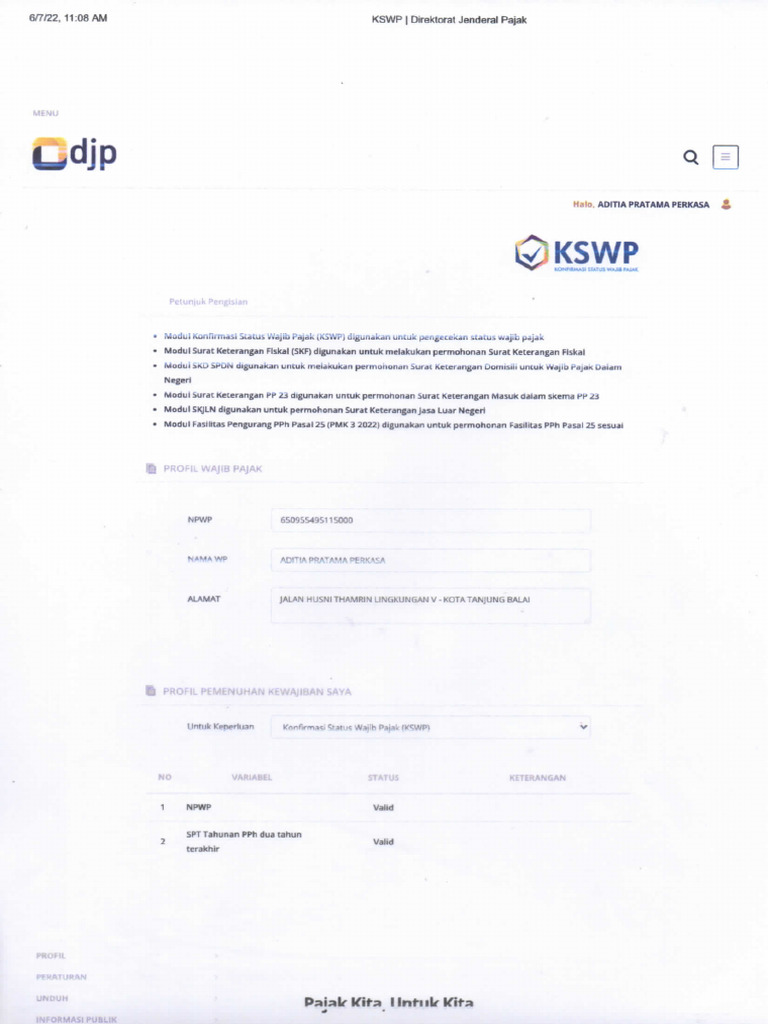 KSWP DJP CV | PDF