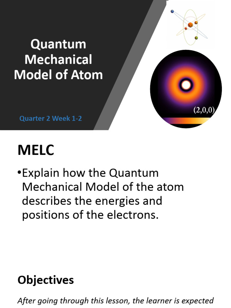 Q2WK1 Quantum Mechanical Model of Atom | PDF | Atomic Orbital | Energy Level
