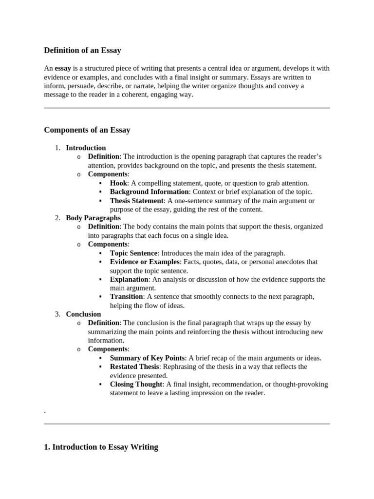 Understanding Essay Structure and Types | PDF | Essays | Learning