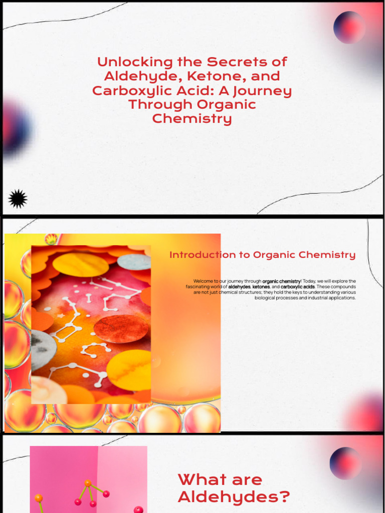 Slidesgo Unlocking The Secrets of Aldehyde Ketone and Carboxylic Acid A Journey Through Organic ...