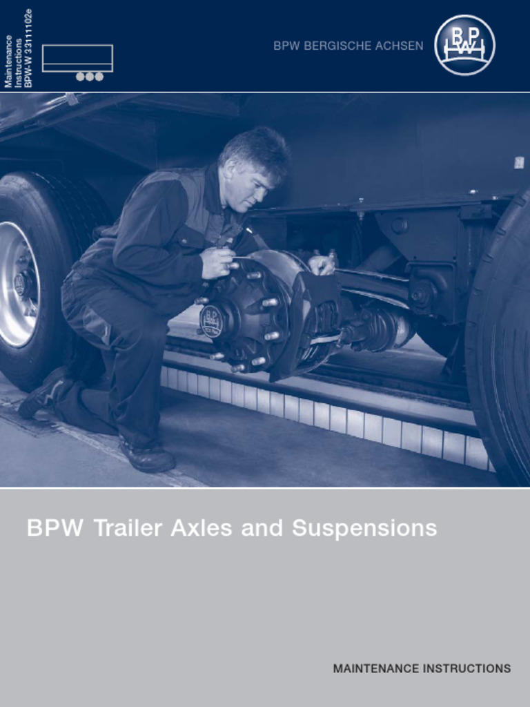 BPW Trailer Axles and Suspensions | PDF | Bearing (Mechanical) | Screw
