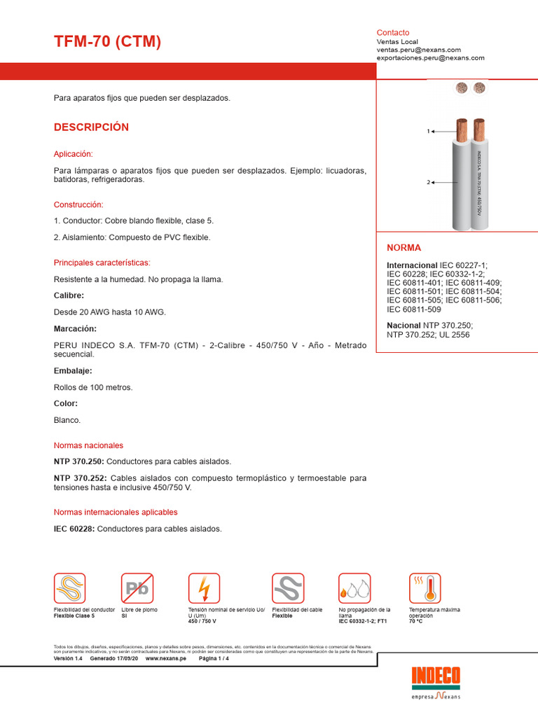 TFM 70 CTM | PDF | Aislador (Electricidad) | Electromagnetismo
