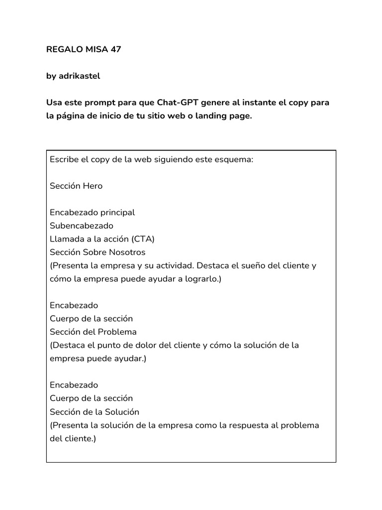 Regalo MISA 47 | PDF