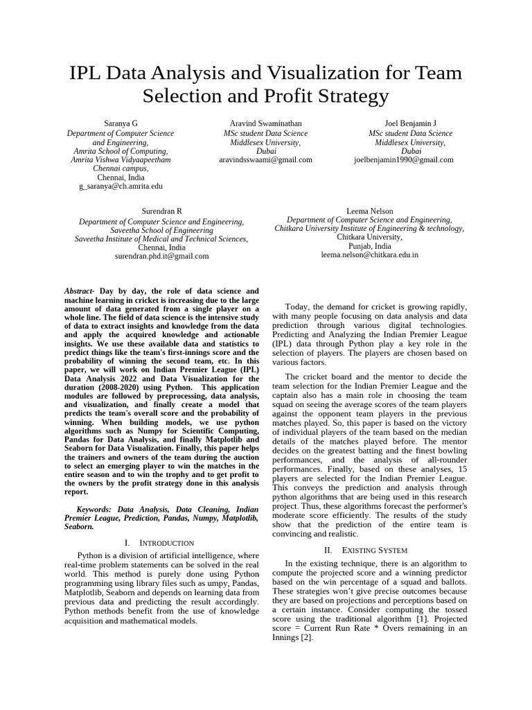 PaperaravindIPLPaper Writefull | PDF | Data Science | Chart