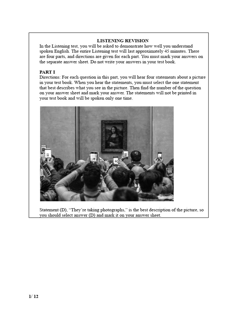 Listening Revision | PDF